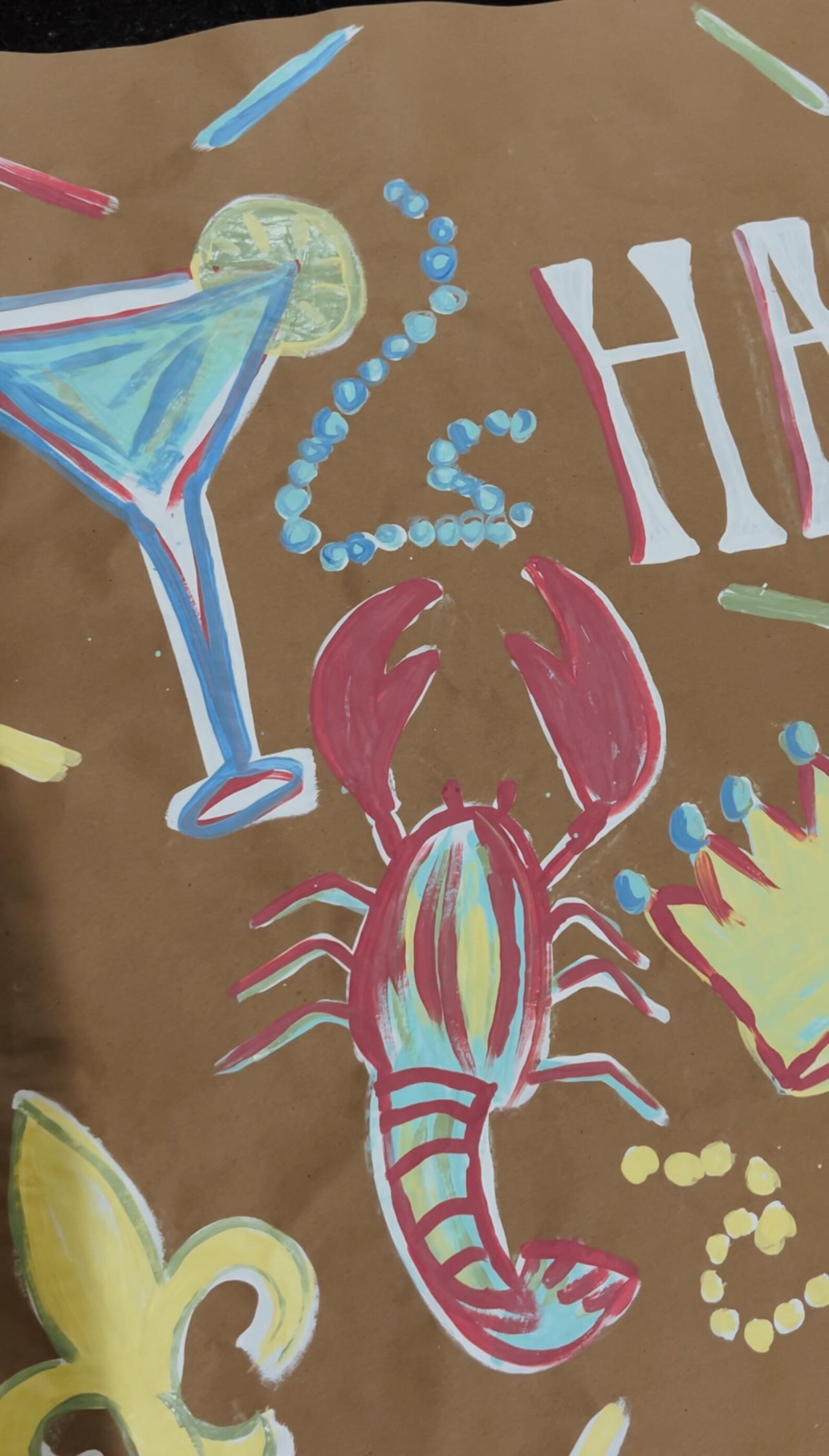 Custom Painted Birthday Banner, Preppy Colorful Teen Girls Women ...