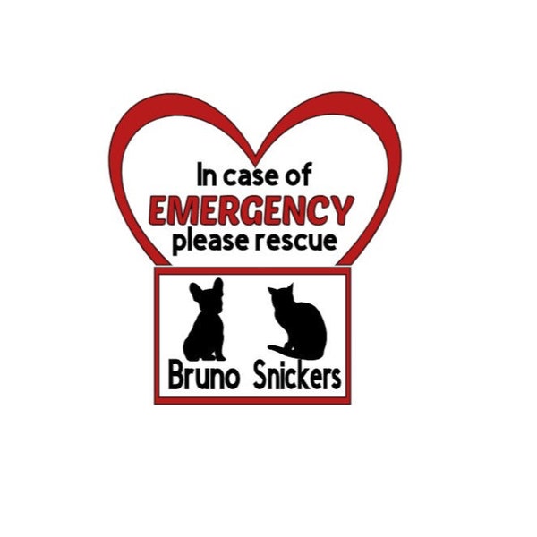 Pet Emergency Decal - Etsy