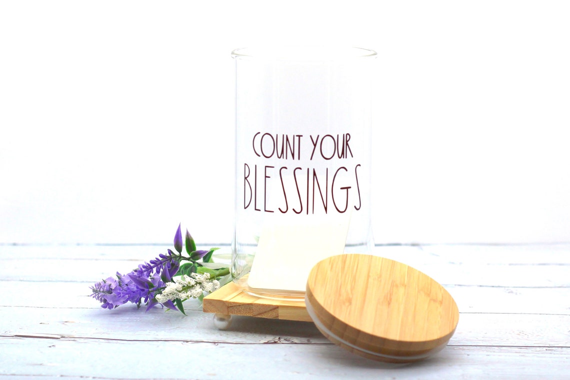 Count Your Blessings Jar with Notecards | Etsy