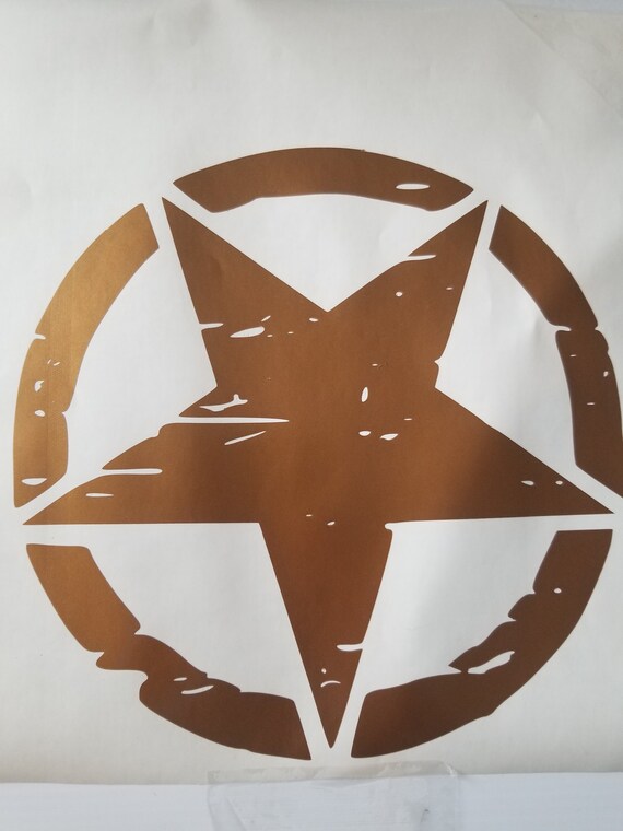 Jeep Vinyl Sticker Jeep Star Sticker Jeep Gold Sticker Gold | Etsy
