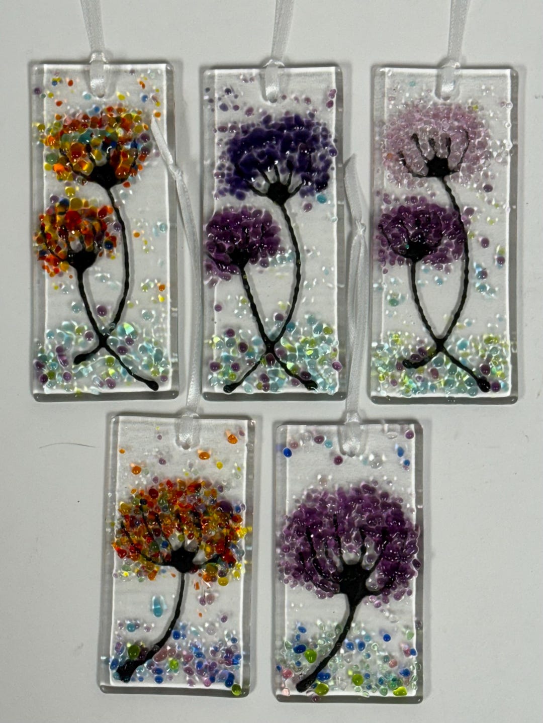 Handmade Fused Glass Suncatchers/ornaments-dandelions - MHG133 - Etsy