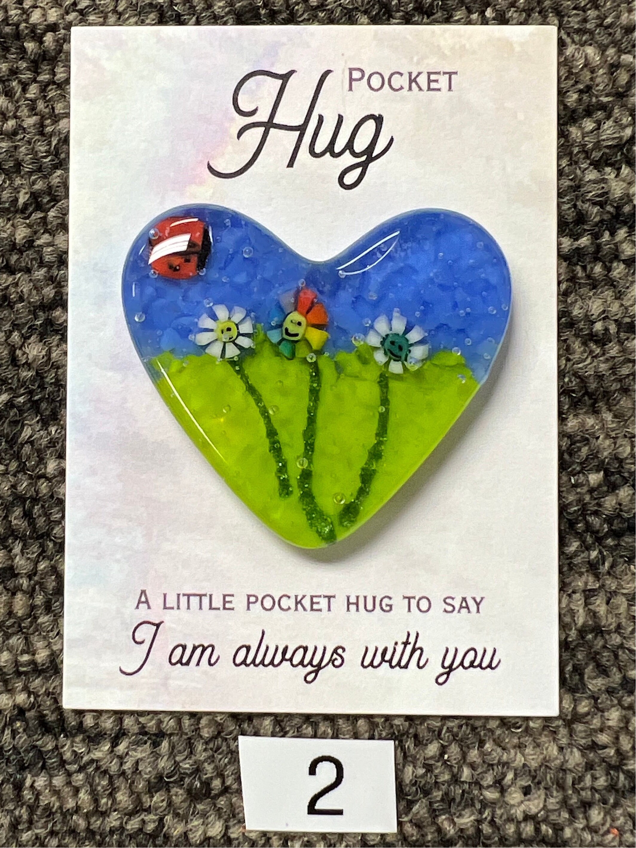 Fused Glass Pocket Hugs-flowers/ladybugs MHG913 - Etsy
