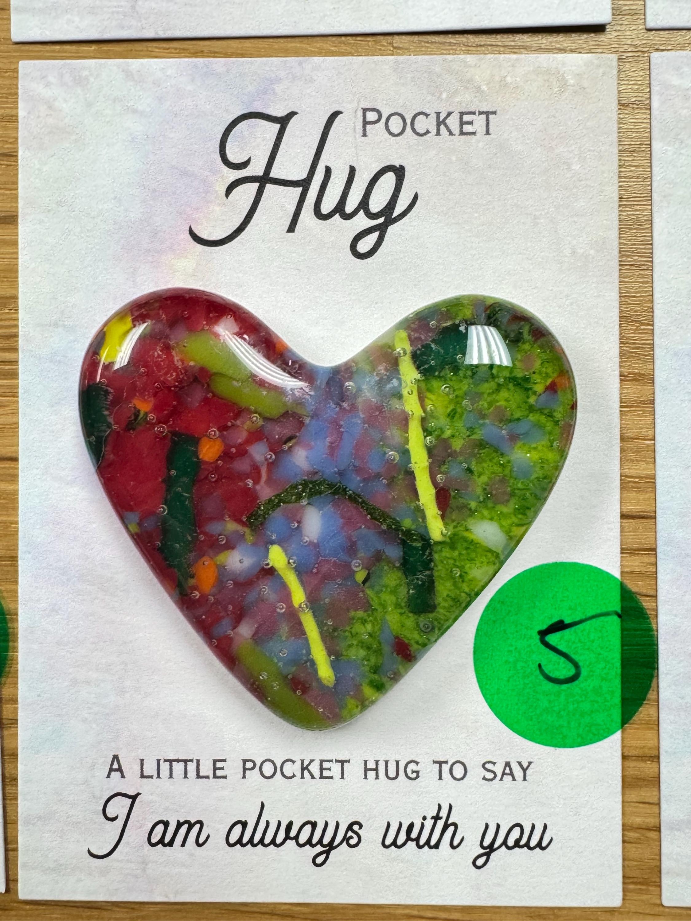 Fused Glass Pocket Hugs-heart Shape, Various Colors MHG903 - Etsy