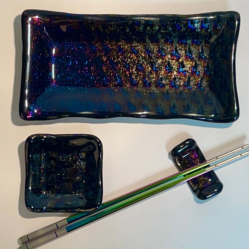 Fused Glass Sushi Plate - Etsy