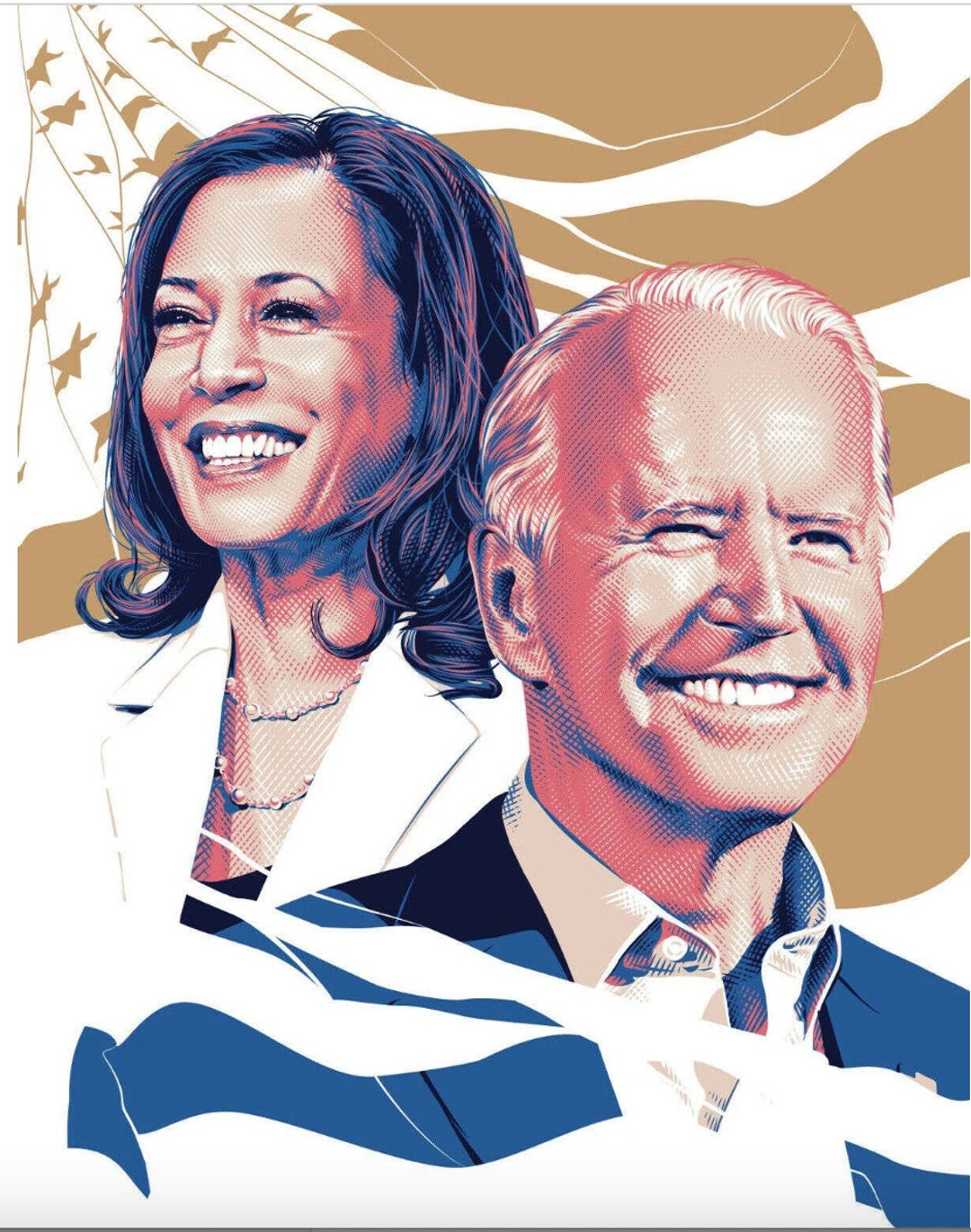 Joe Biden Kamala Harris Inaugural Poster Print 2021 Limited Edi. Tracie ...