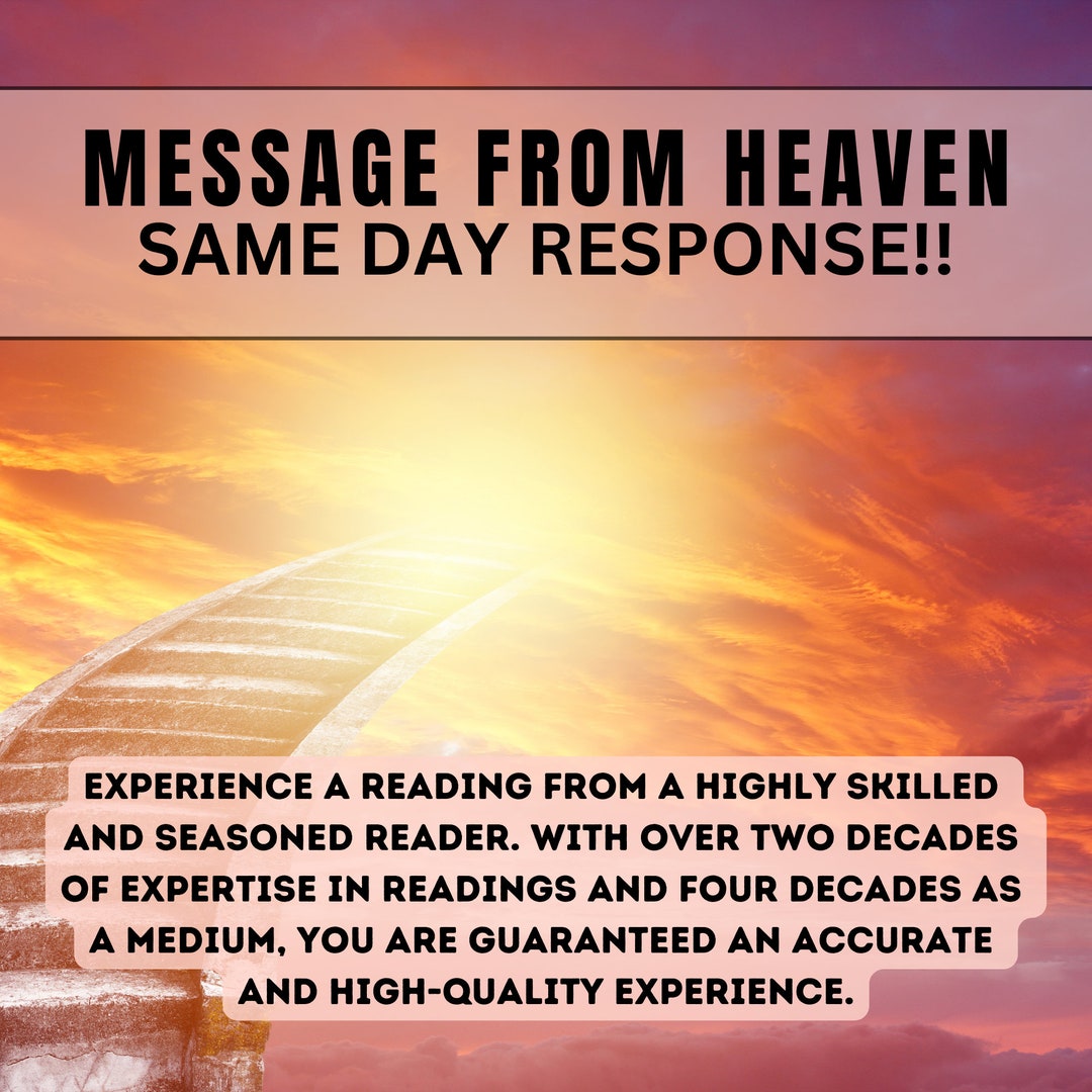Message From Heaven Mediumship Lost Loved One Reading - Etsy