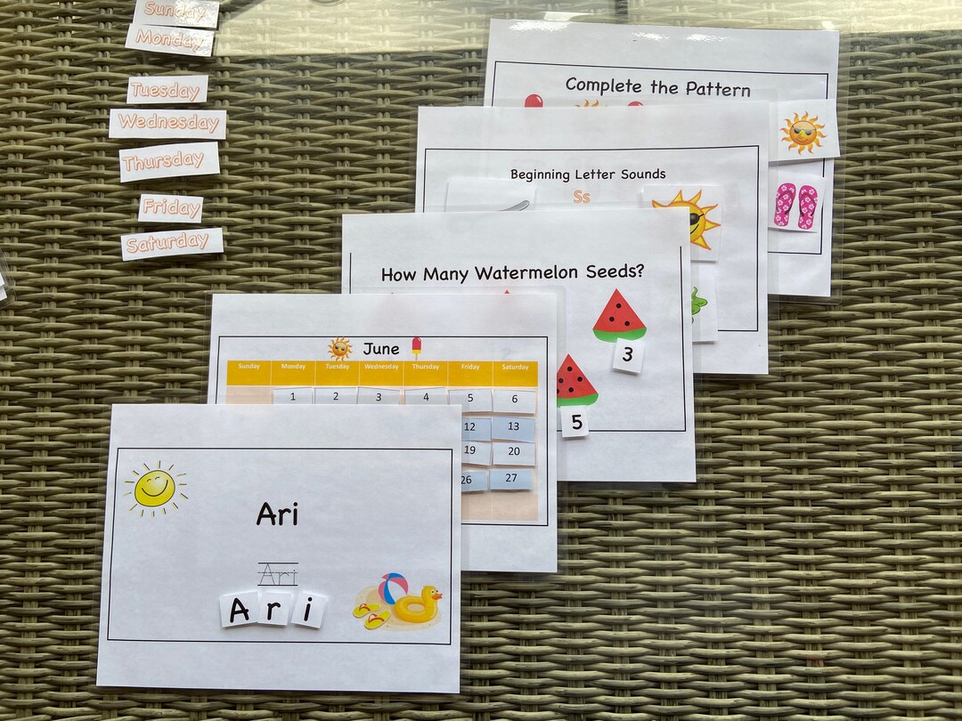 Preschool Learning Packet - Etsy