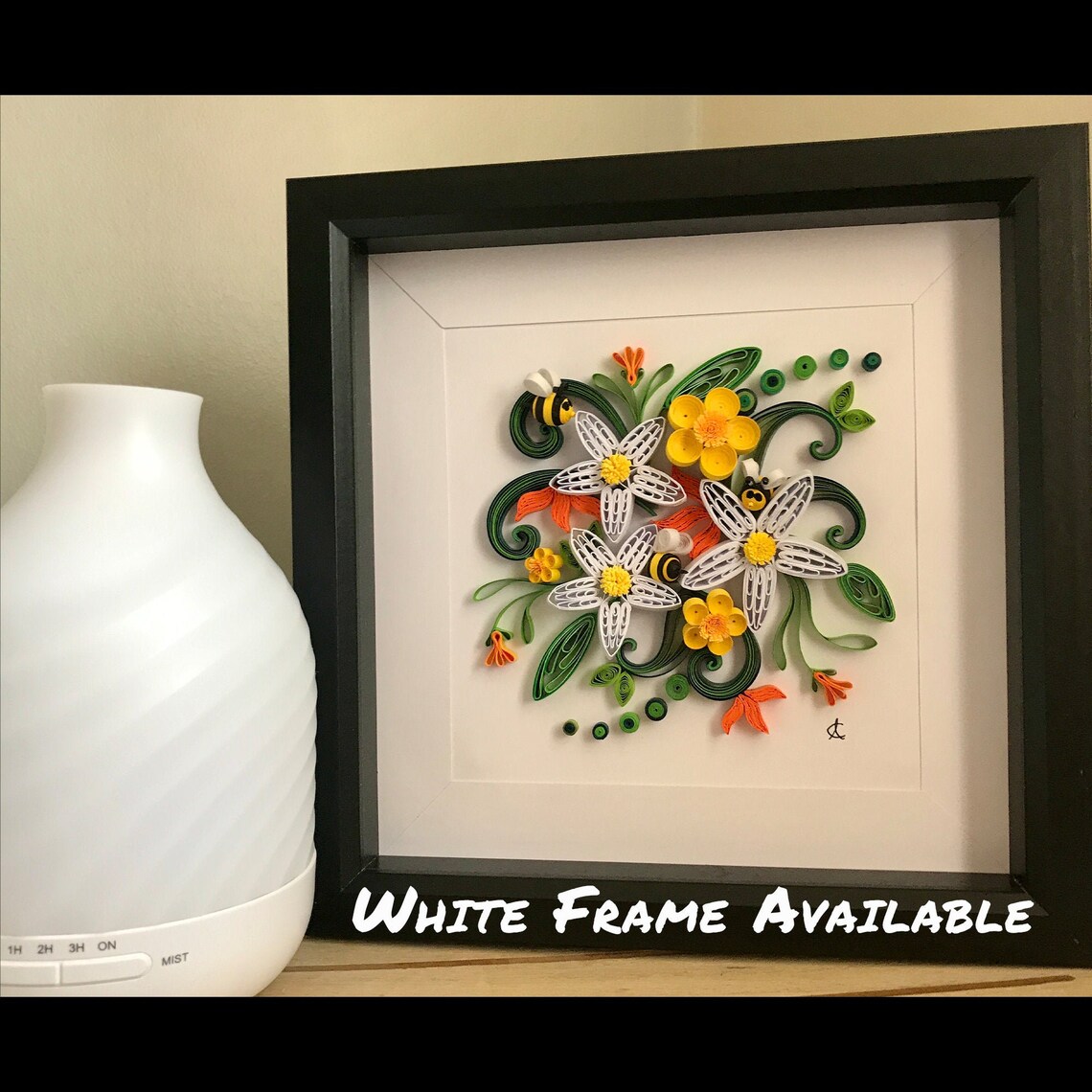 Framed Paper Art. Handmade Blossoms. Flowers Wall | Etsy