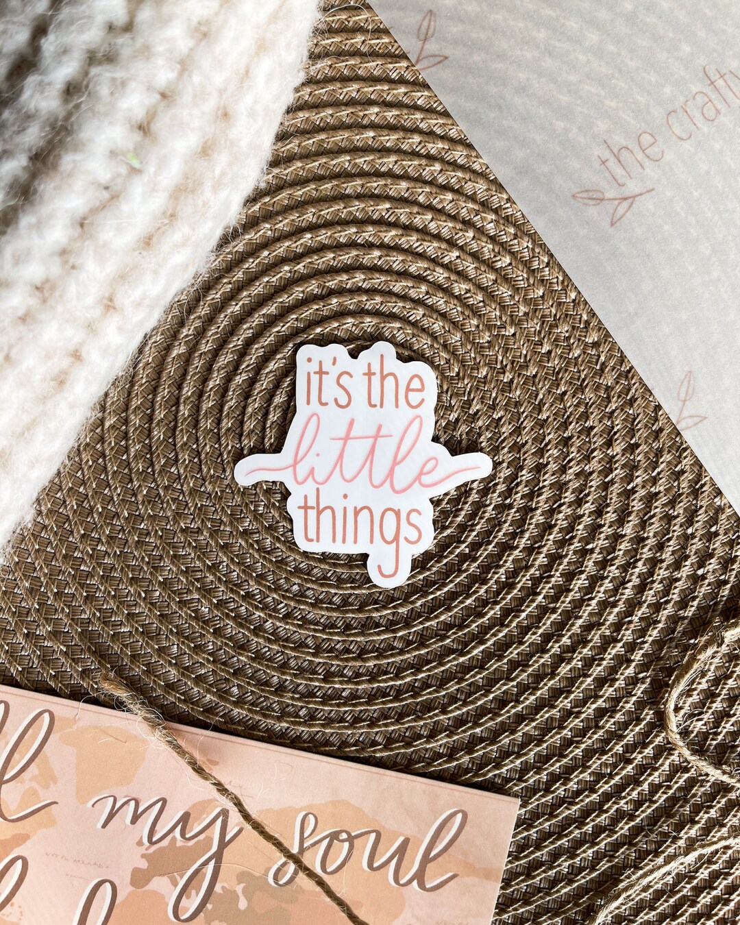 It's the Little Things Sticker Vinyl, Motivational Quote Sticker, Cute ...