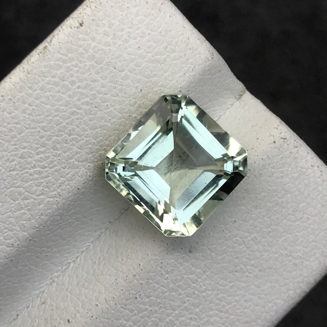 Natural Prasiolite - 10 MM Prasiolite Octagon - Prasiolite Asscher Cut ...