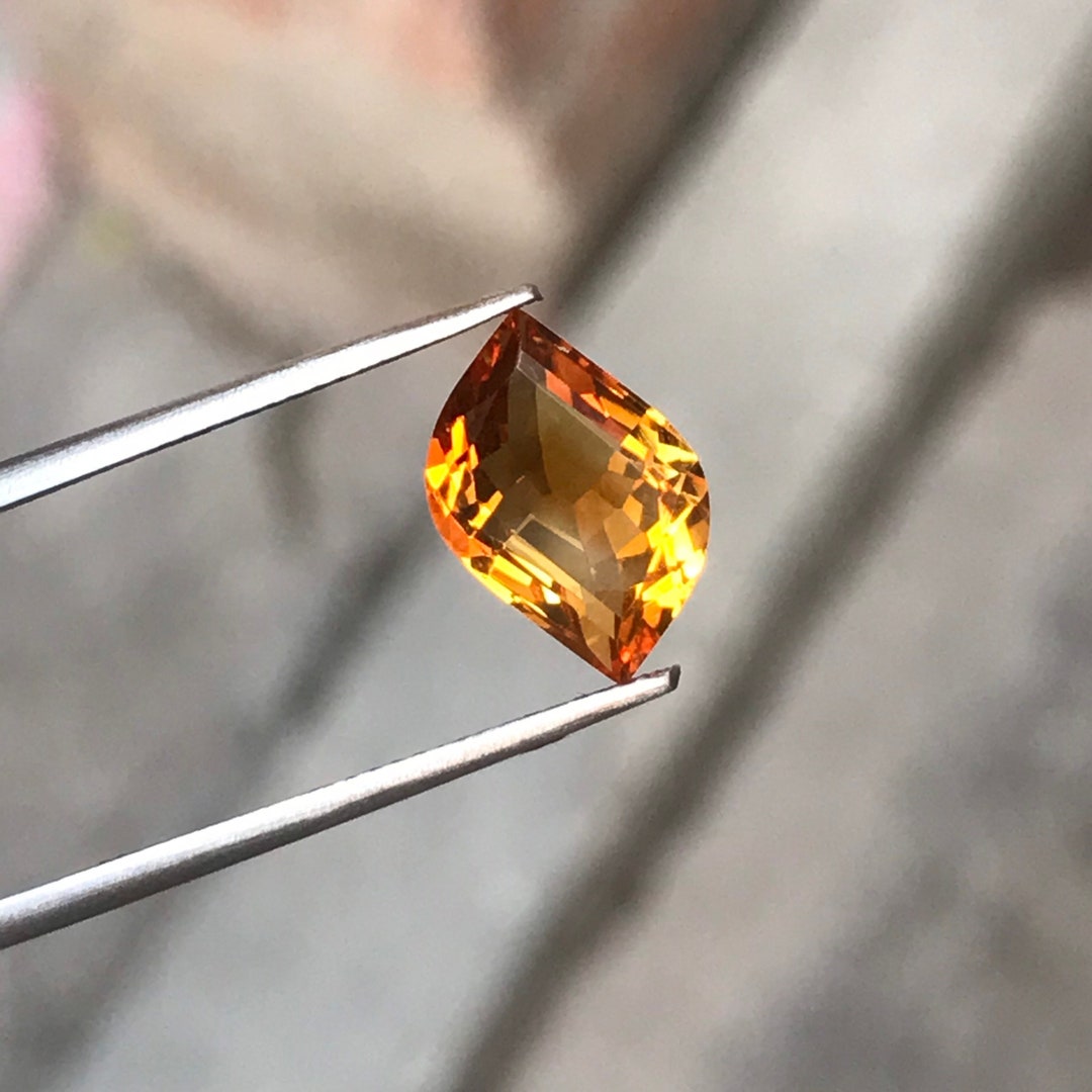 Natural 13 MM Citrine Fancy Shape Gemstone - Citrine Fancy Cut ...