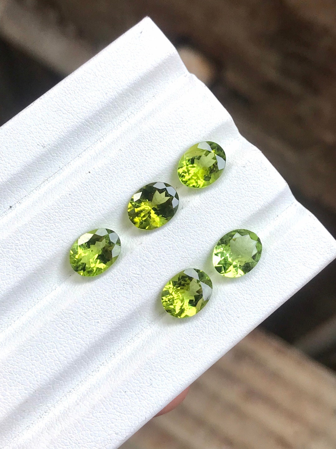 Natural Peridot - Peridot 5 Pieces Lot - Peridot 10 MM Oval Lot - Green ...