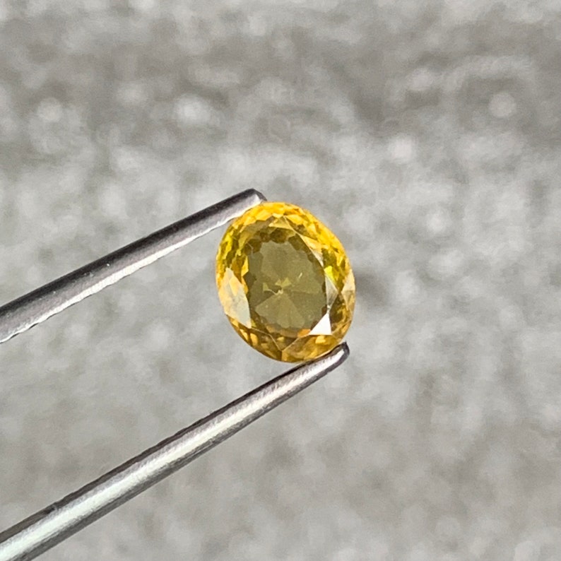 Natural Yellow Spinel 6.5 MM Spinel Oval Burma Spinel Spinel Gemstone 1 ...