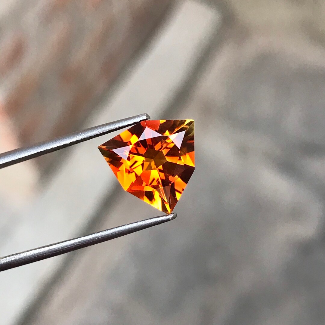 Natural 11 MM Citrine Trillion Shape Gemstone - Citrine Fancy Cut ...