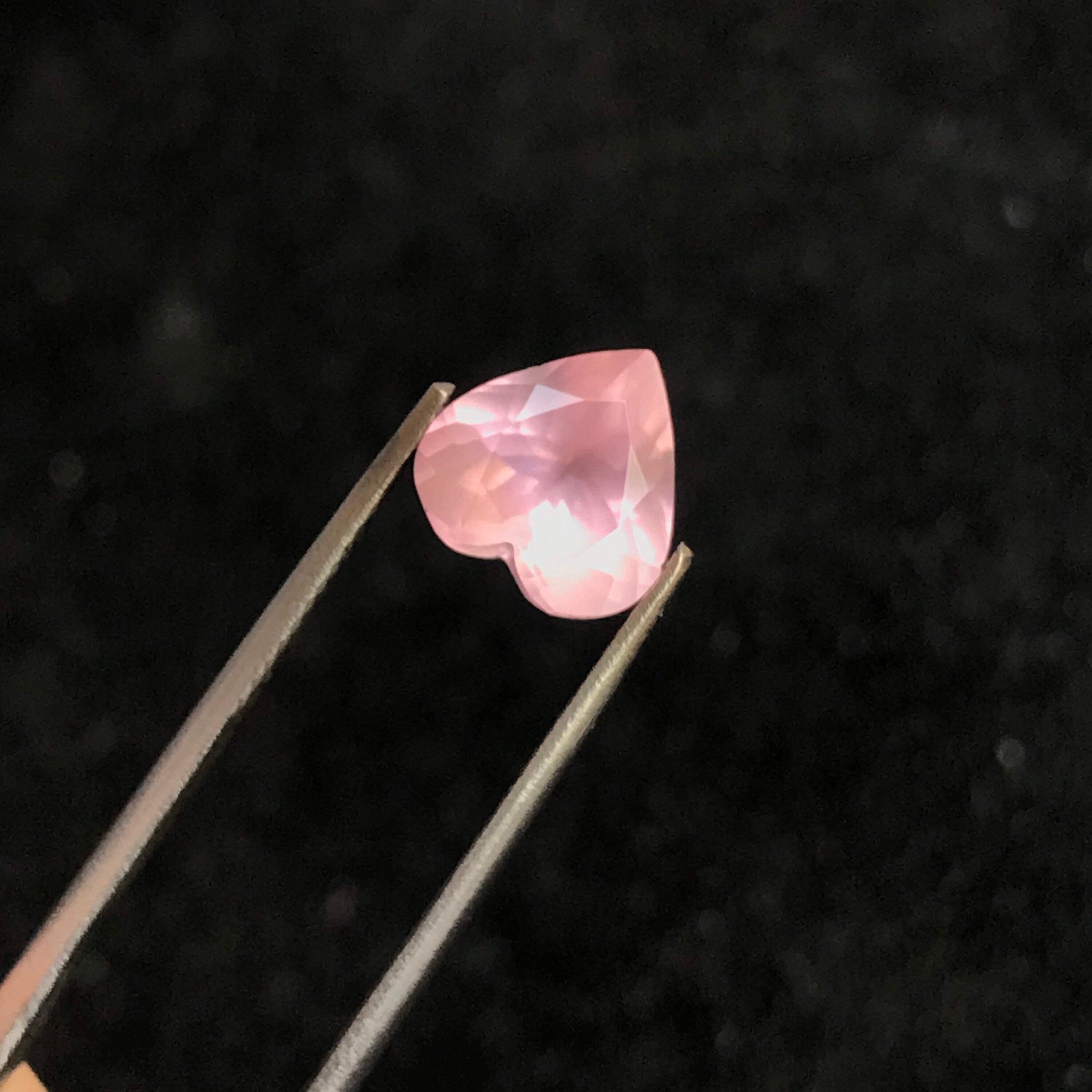 Natural Rose Quartz 9 MM Rose Quartz Heart 2.30carat rose Quartz ...