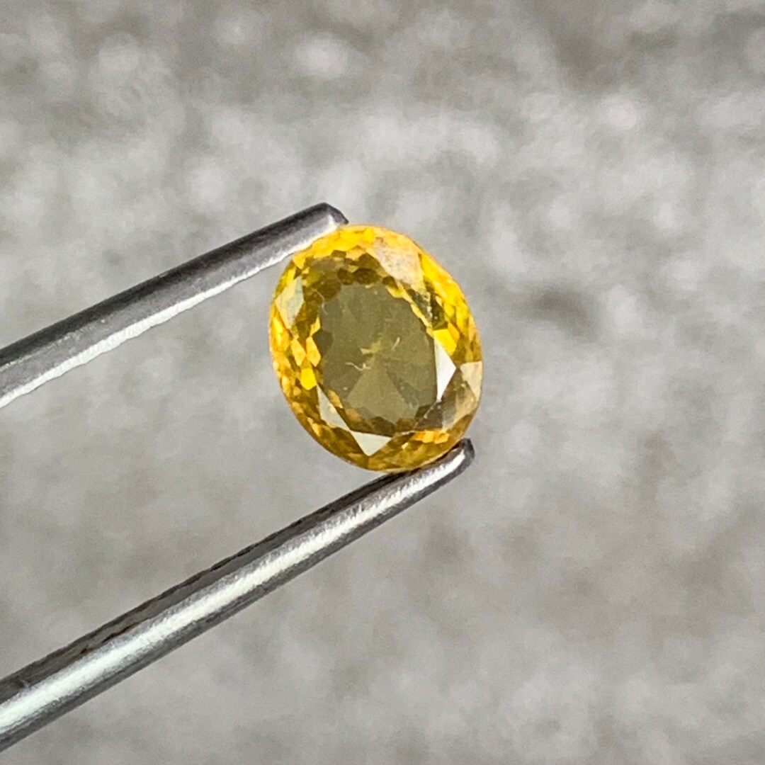 Natural Yellow Spinel 6.5 MM Spinel Oval Burma Spinel Spinel Gemstone 1 ...