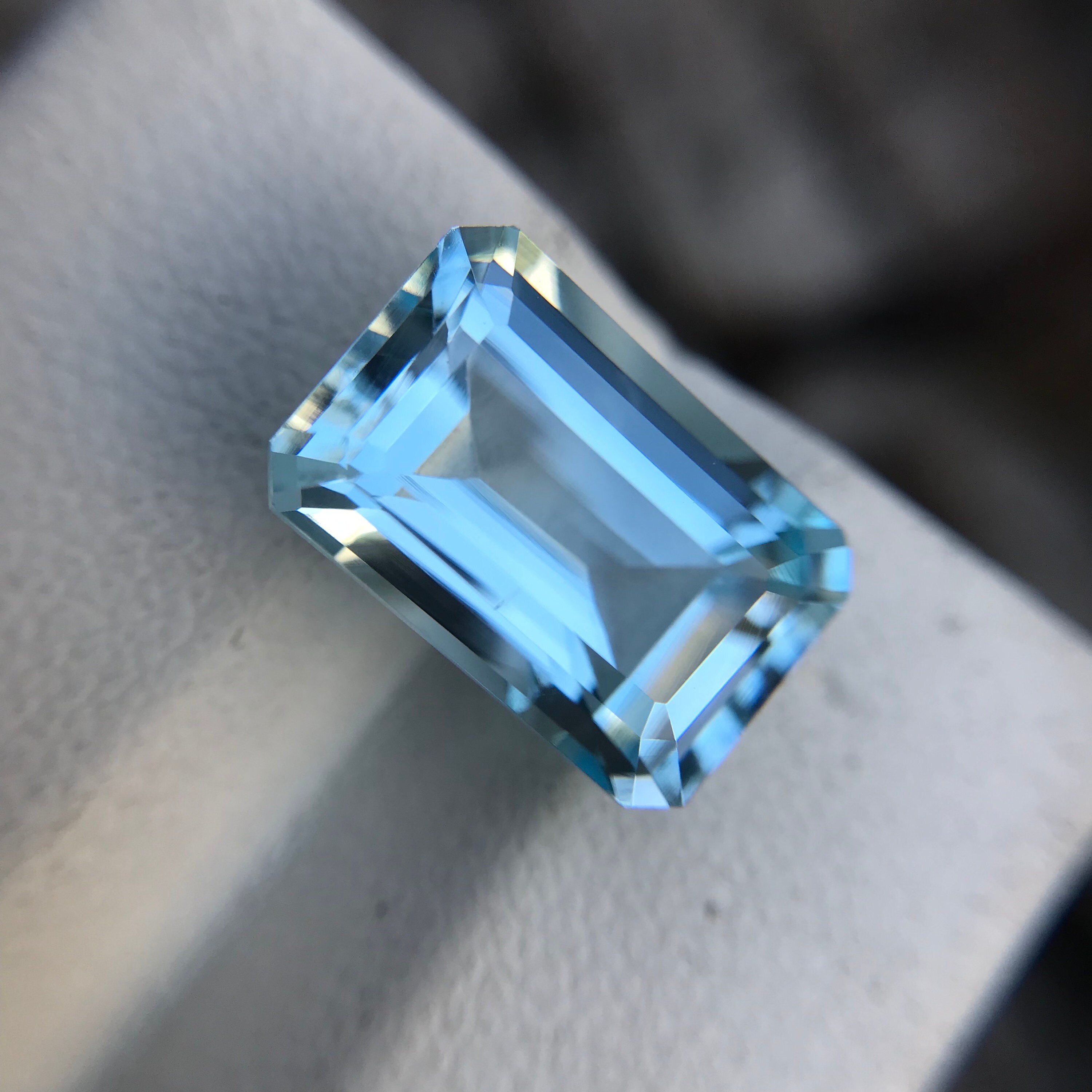 Natural Sky Blue Topaz 13 MM Sky Blue Topaz Octagon December Birthstone ...