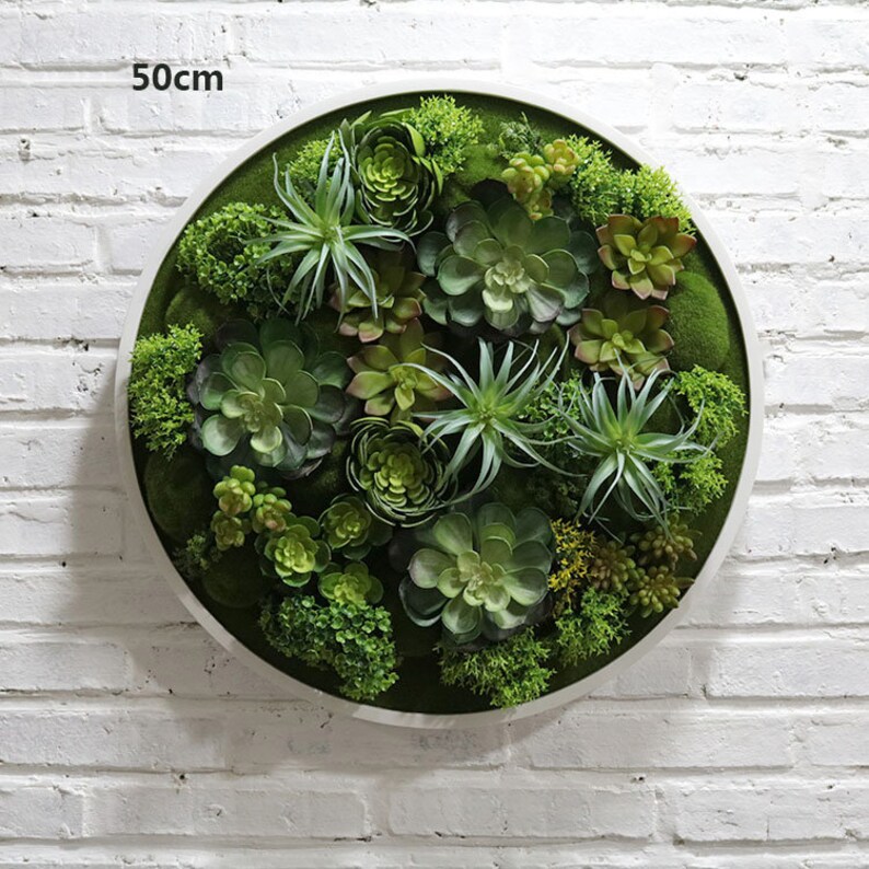 Artificial Plant Succulent Wall Art Plant Wall Wall | Etsy