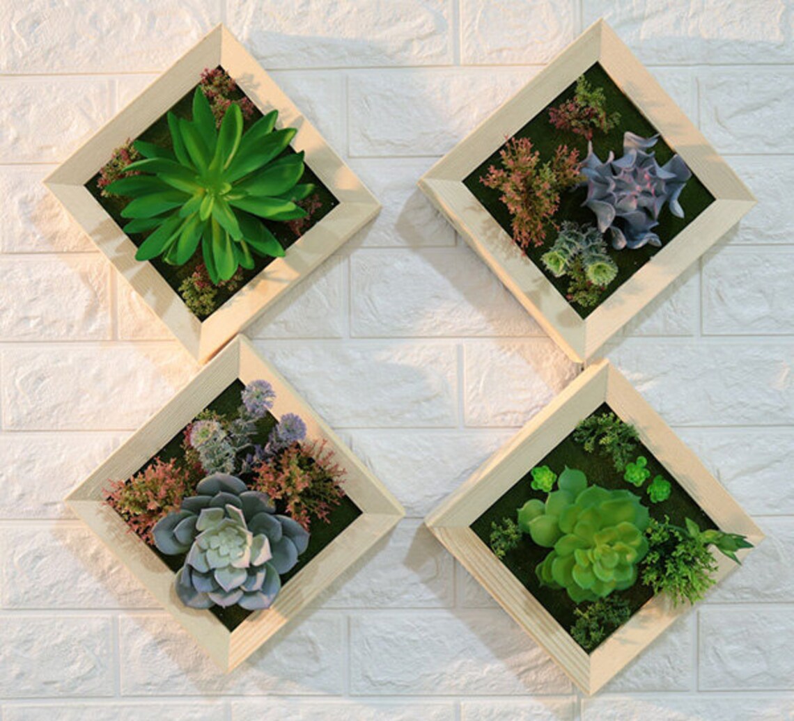 Artificial Plant Succulent Wall Art Succulent Wall Art - Etsy