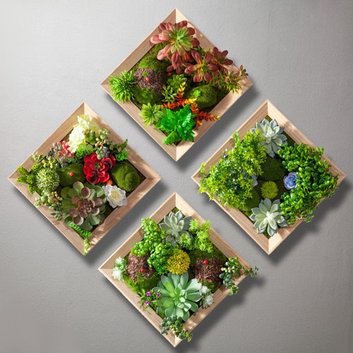 Artificial Plant Succulent Wall Art Succulent Wall Art - Etsy