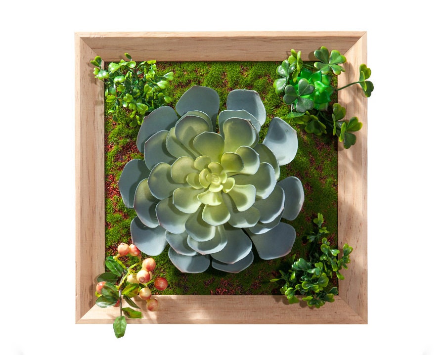 Artificial Plant Succulent Wall Art Wall Decoration | Etsy
