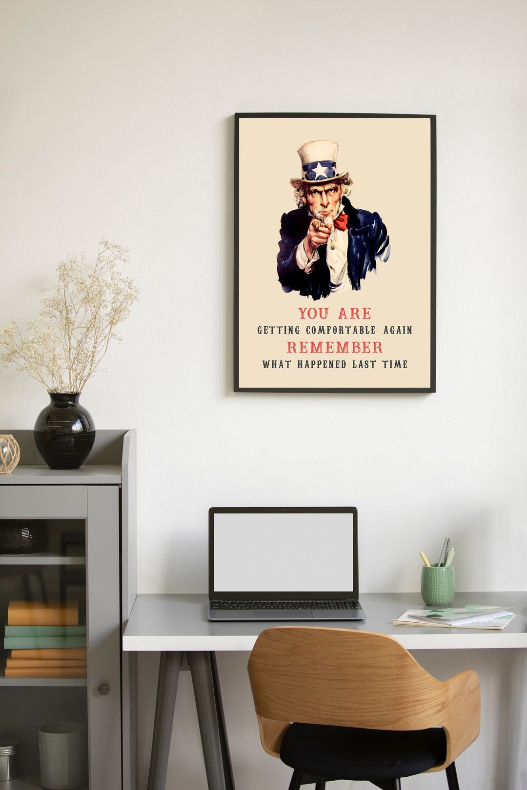 Uncle Sam Motivational Poster Print Midwest Wanted Poster Style Wall ...