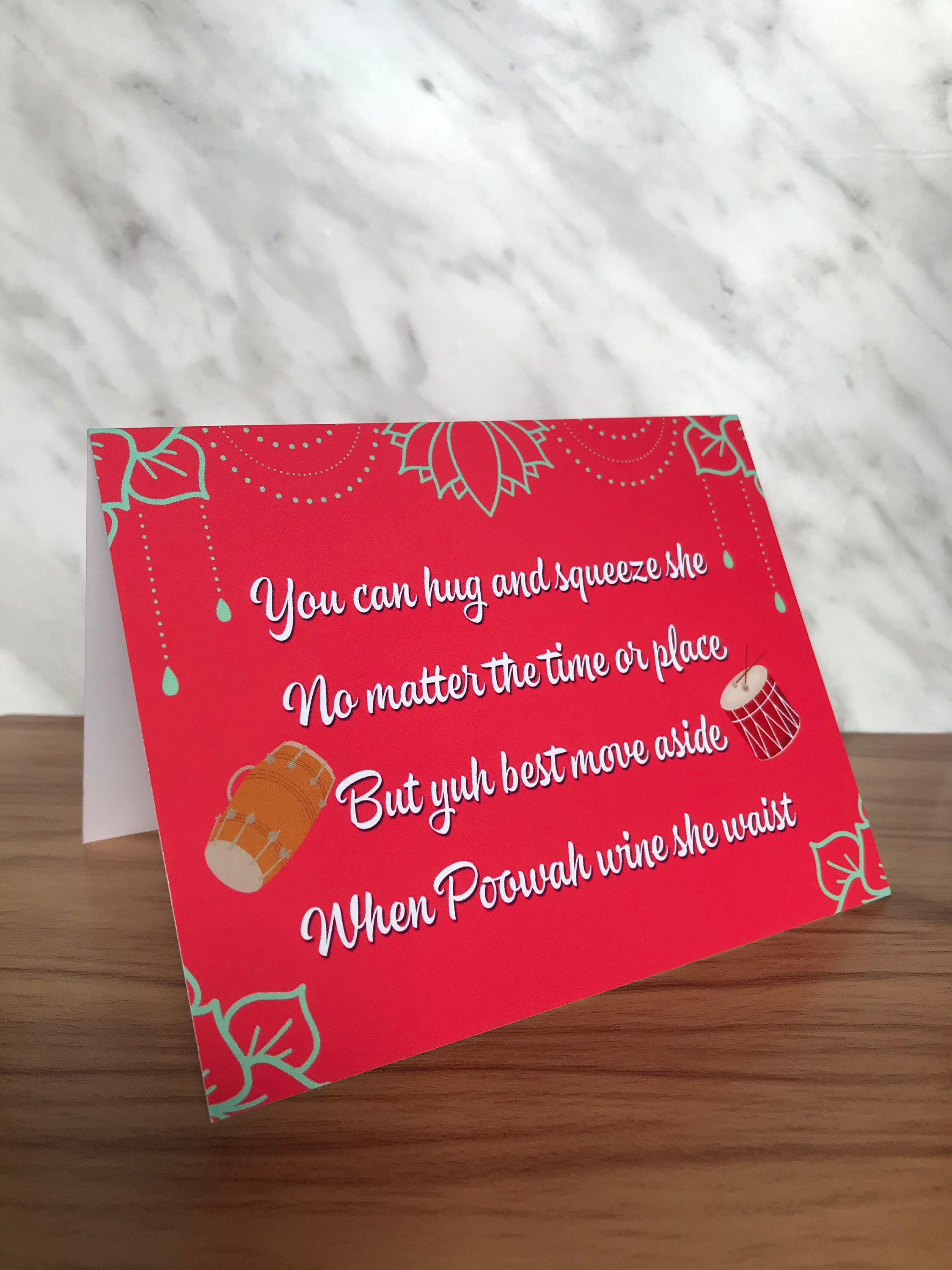 A Card for Poowah West Indian/caribbean Greeting Card | Etsy