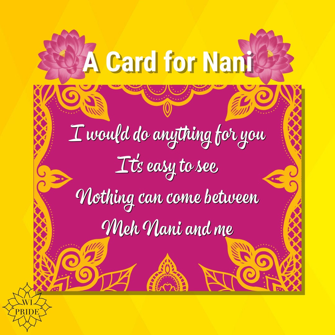 A Card for Nani West Indian/caribbean Greeting Cards - Etsy