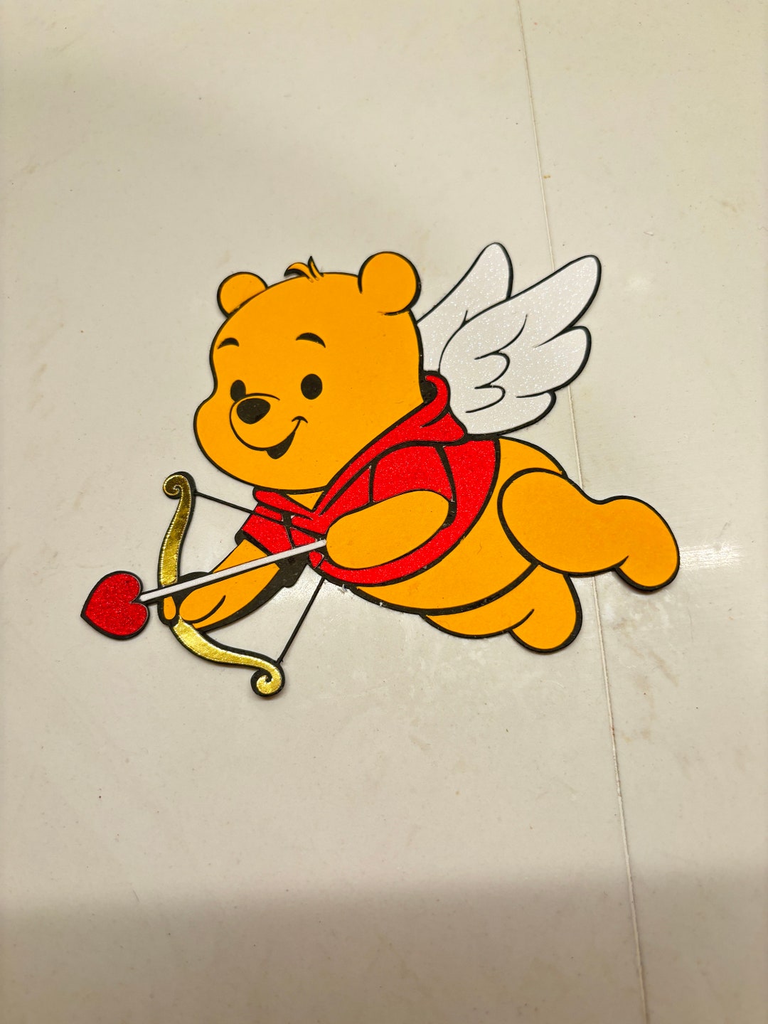 Winnie the Pooh Valentine’s Topper, Cupid Winnie the Pooh, Valentines ...