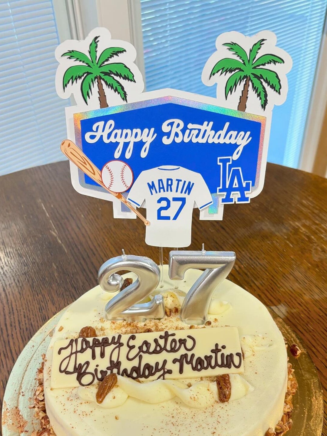 Dodger Themed Cake Topper , Dodger Caker Toppers , Birthday Cake ...