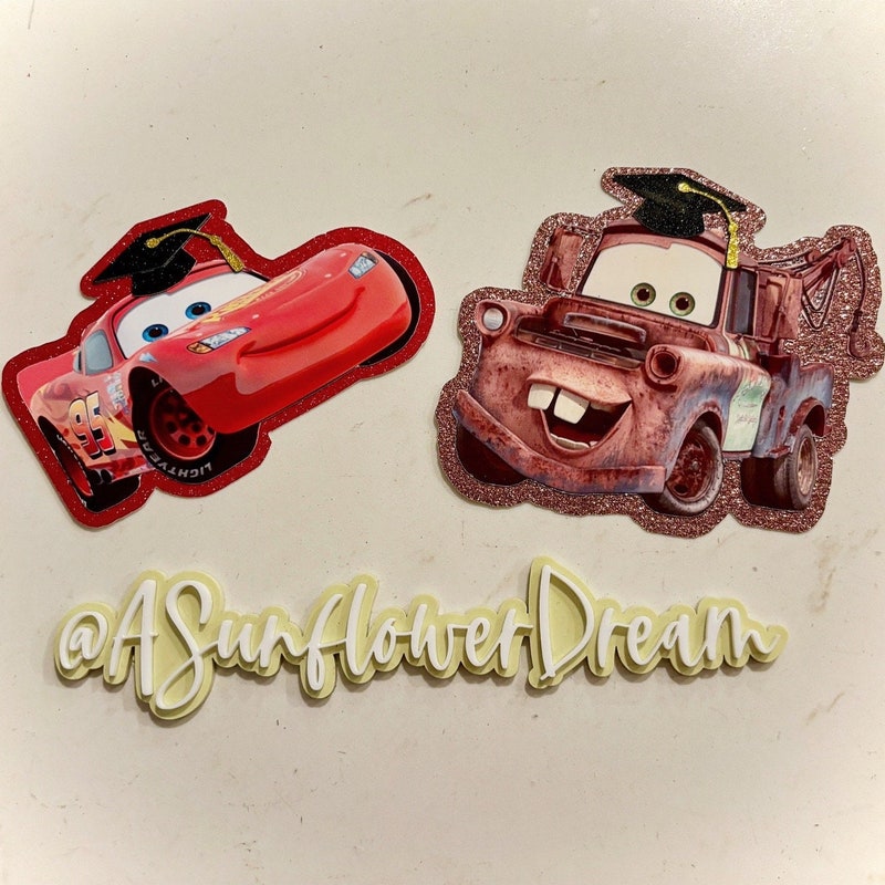 Lightning Mcqueen Graduation Png - Etsy