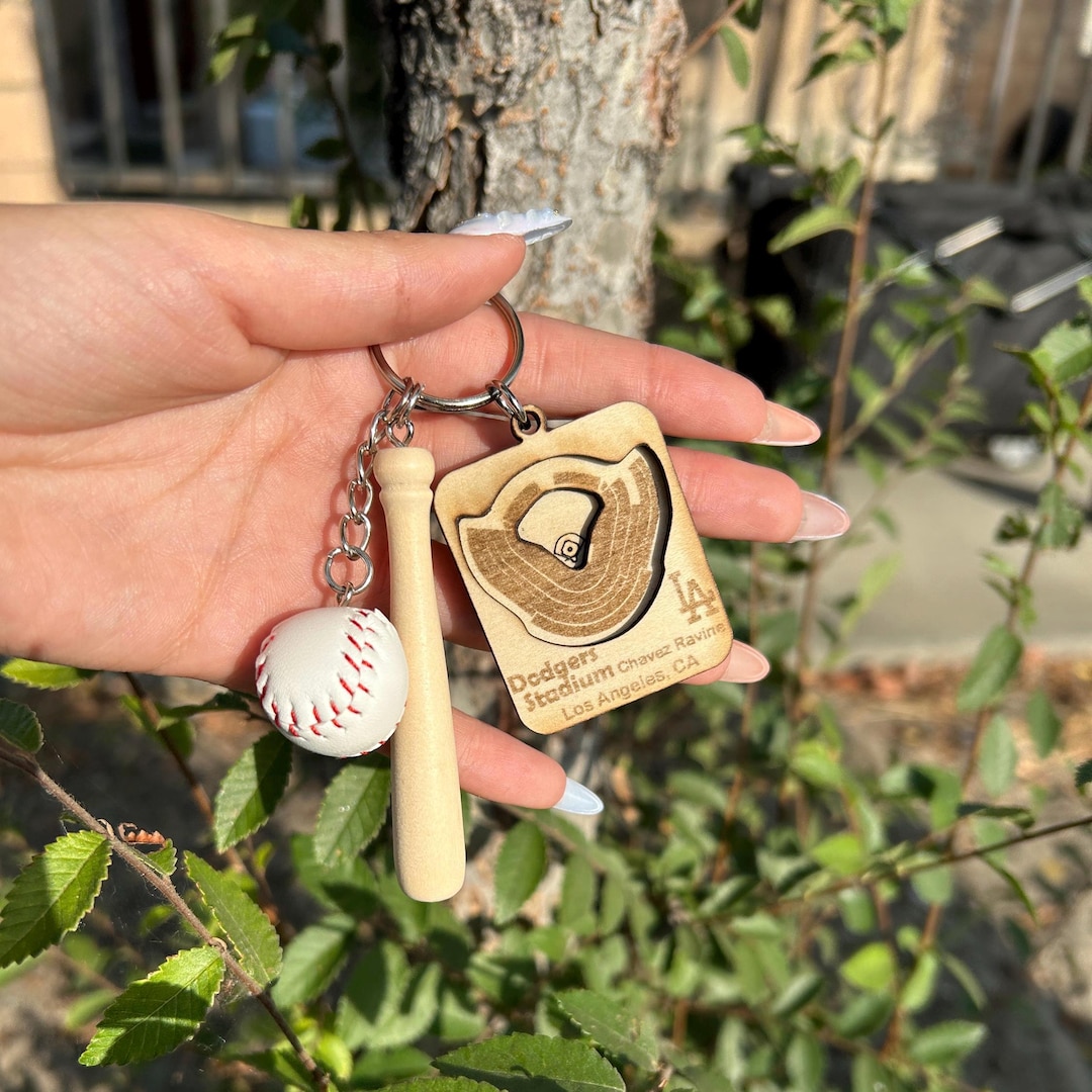 Dodger Stadium Wooden Keychain: MLB Baseball Fan Gift - Etsy