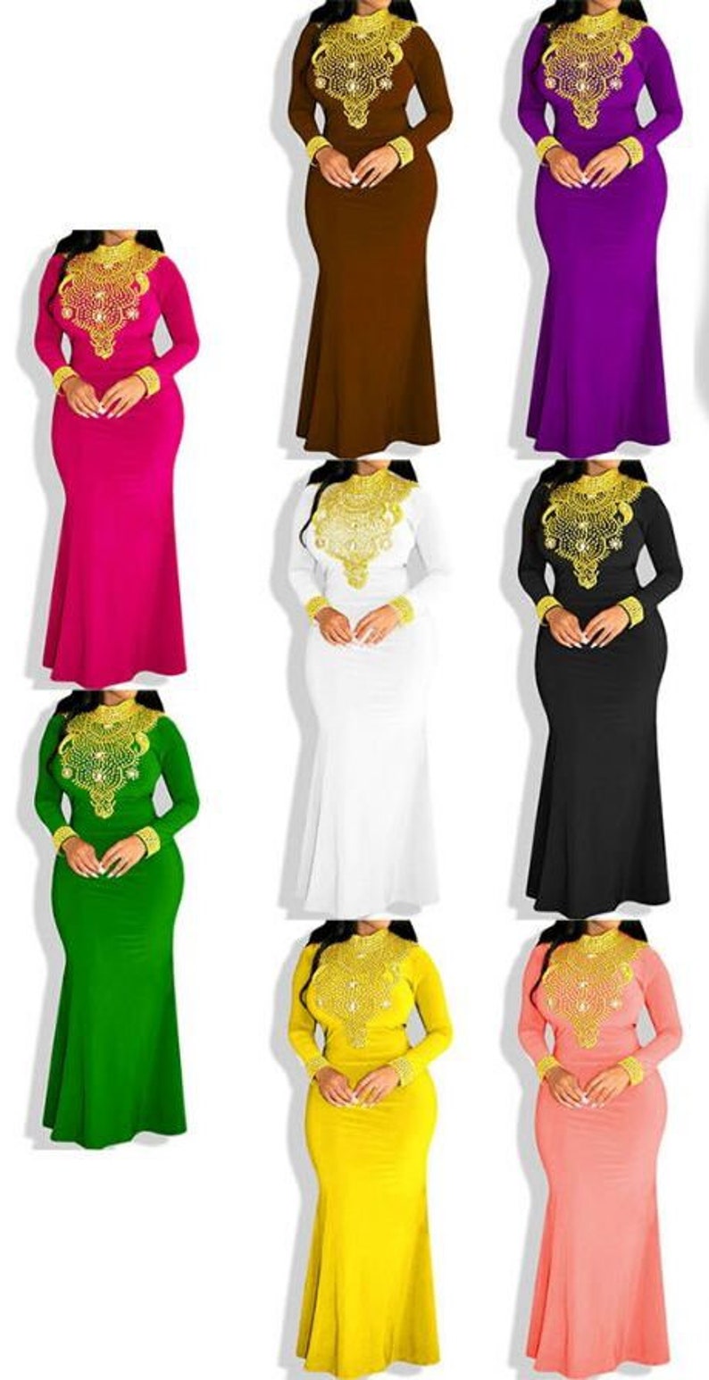 Women African Maroon and Gold Kaftan Dress for Wedding Dashiki - Etsy