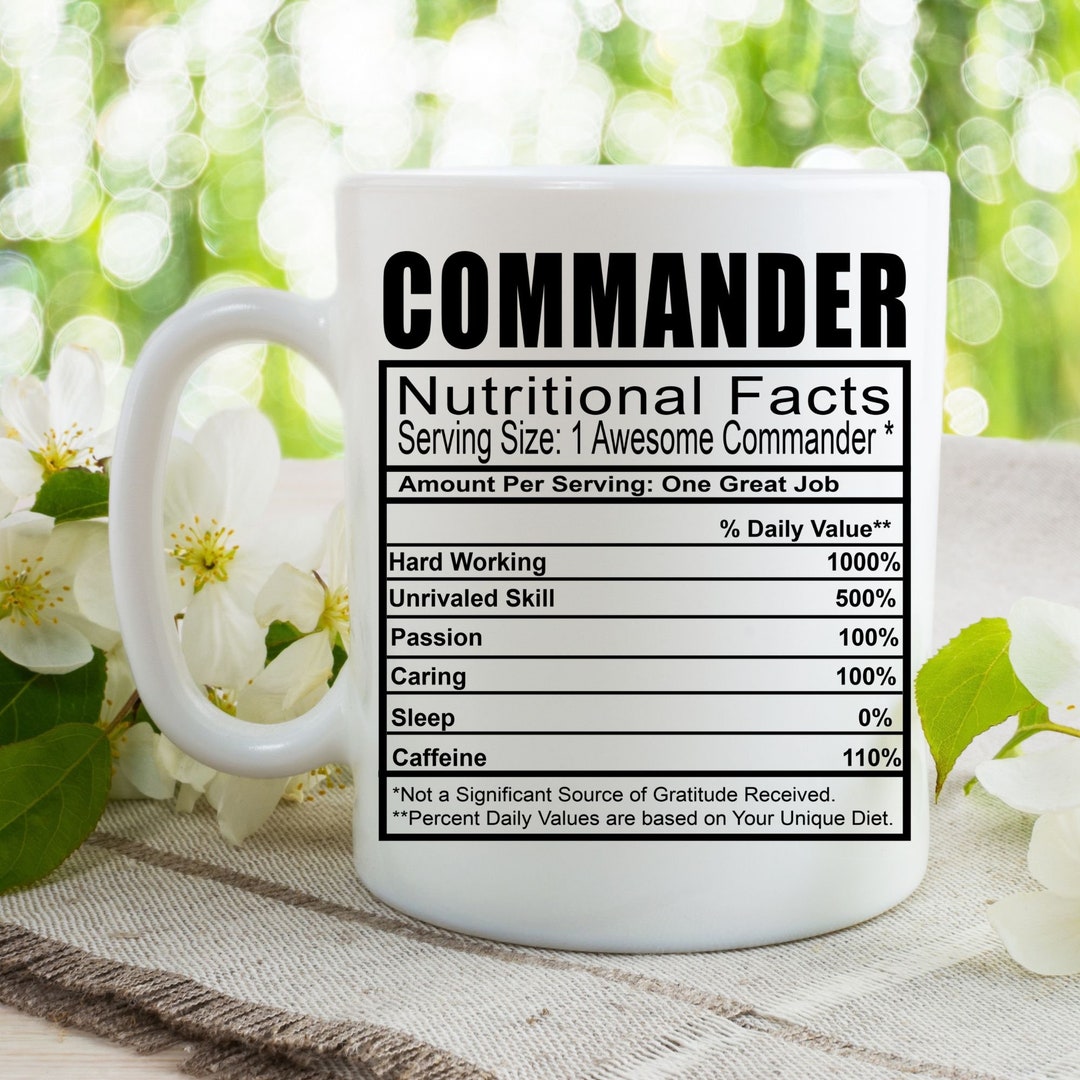 Commander Coffee Tea Mug L Gift Mug for Men and Women L A Personalized ...