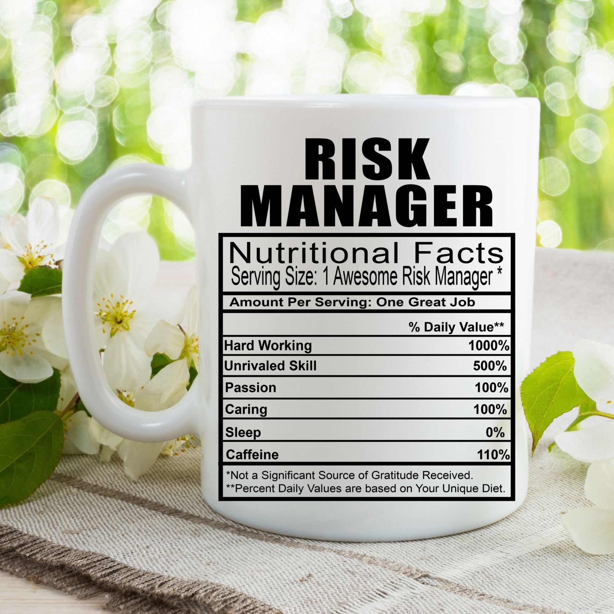 Risk Manager Coffee Tea Mug L Gift Mug for Men and Women L A ...