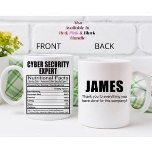 Cyber Security Expert Coffee Tea Mug L Gift Mug for Men and Women L A ...