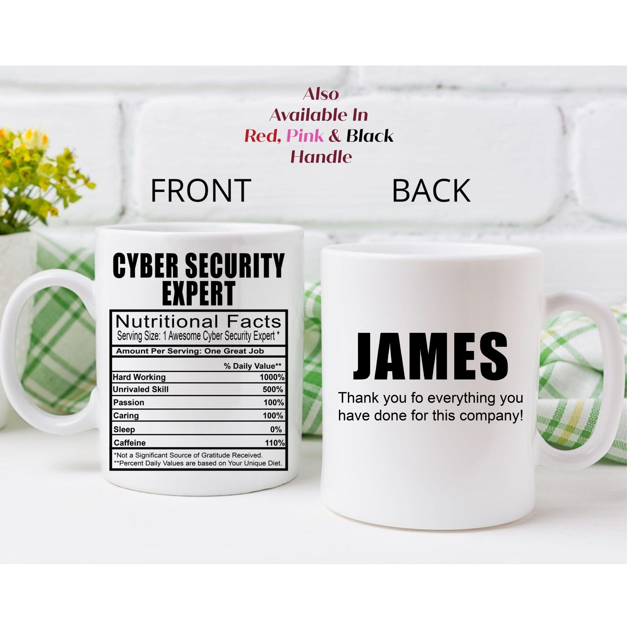 Cyber Security Expert Coffee Tea Mug L Gift Mug for Men and Women L A ...