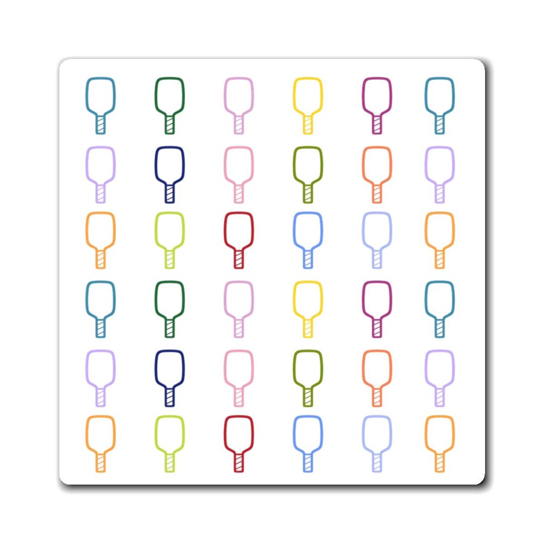Colorful Pickleball Paddle Magnet - Fridge Magnet, Gift for Pickleball ...