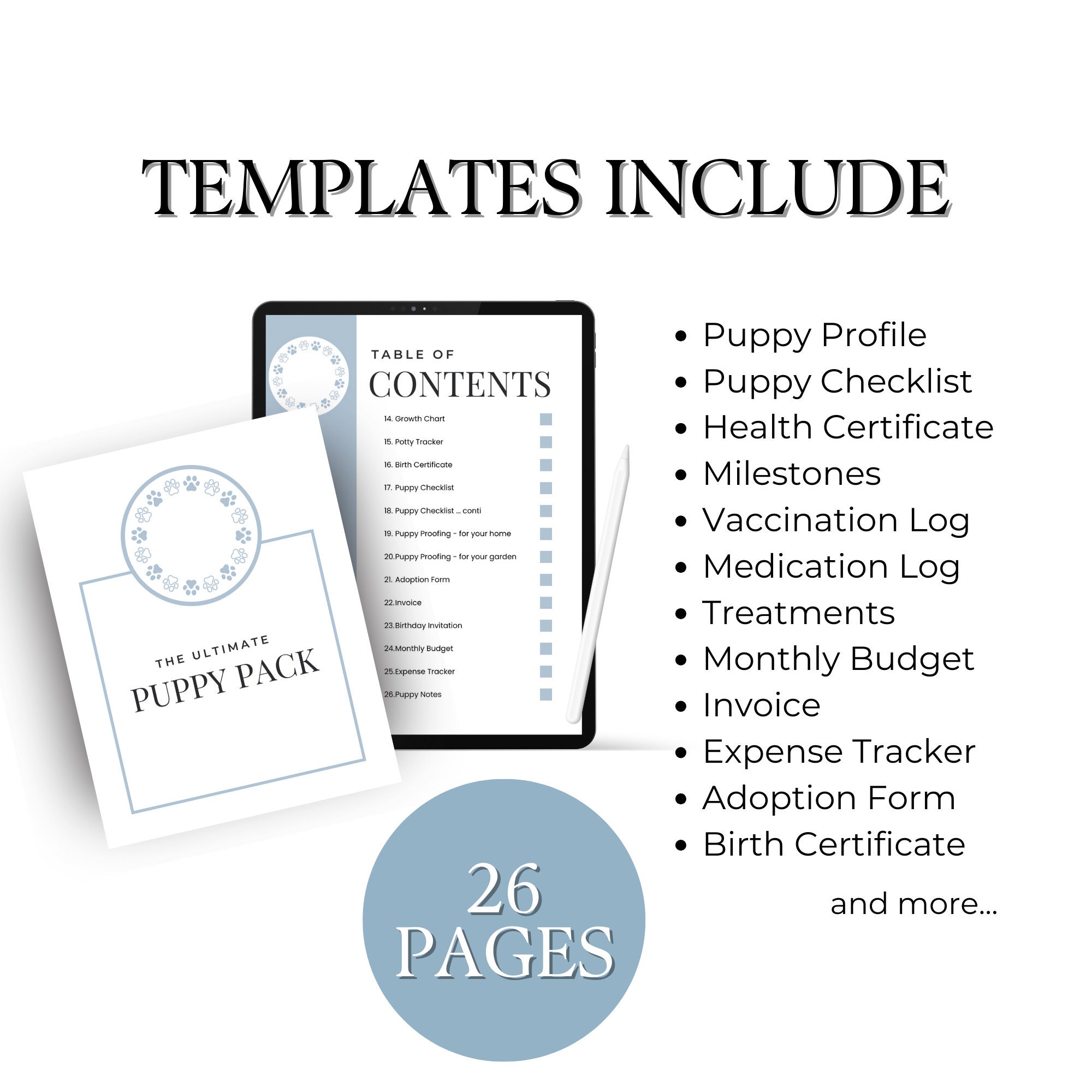 Dog Breeder Record, Dog Breeder Forms, Fillable Breeder Puppy Pack ...