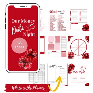 Money Date Night Planner, Date Night Ideas, Date Night Printable, Date ...