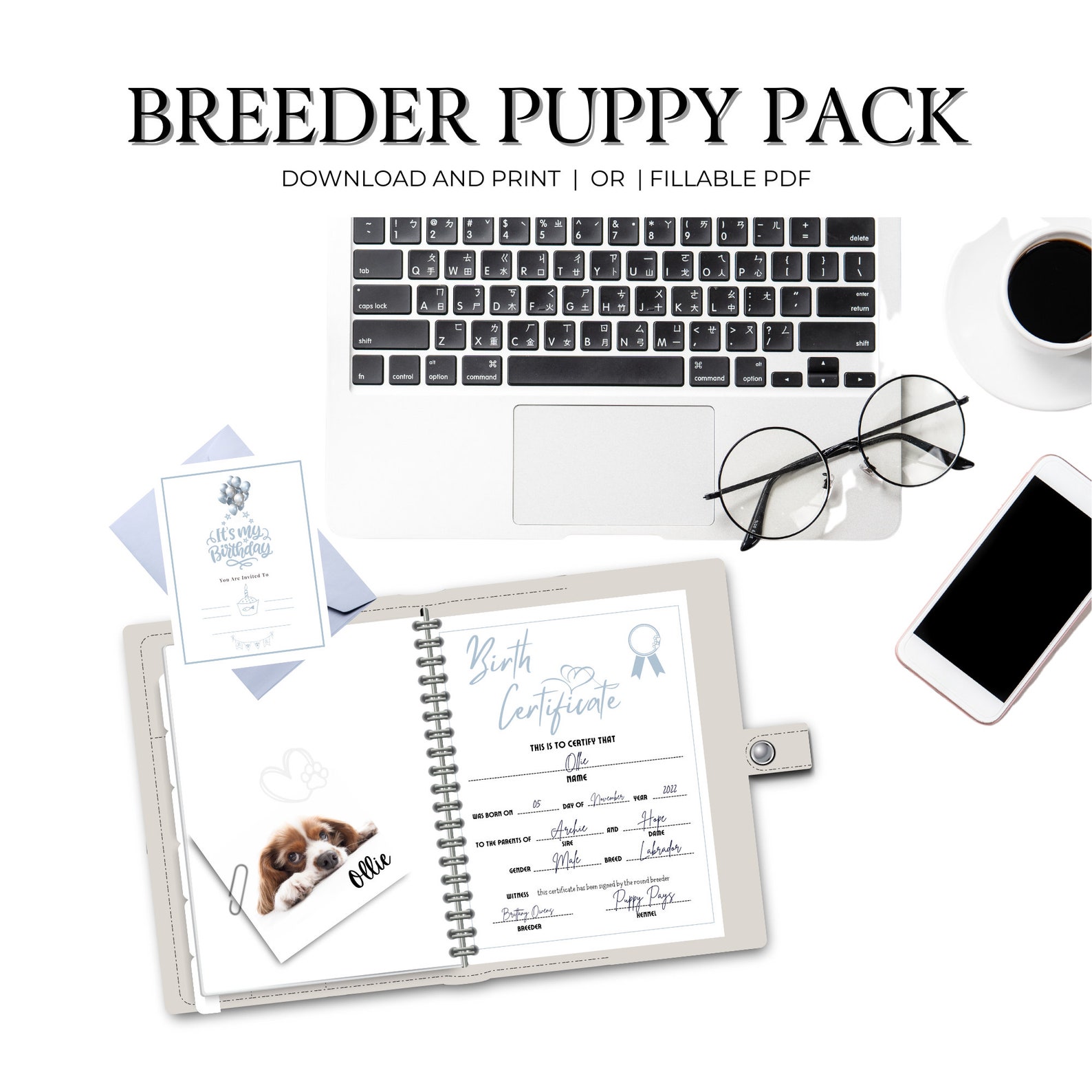 Dog Breeder Record, Dog Breeder Forms, Fillable Breeder Puppy Pack ...