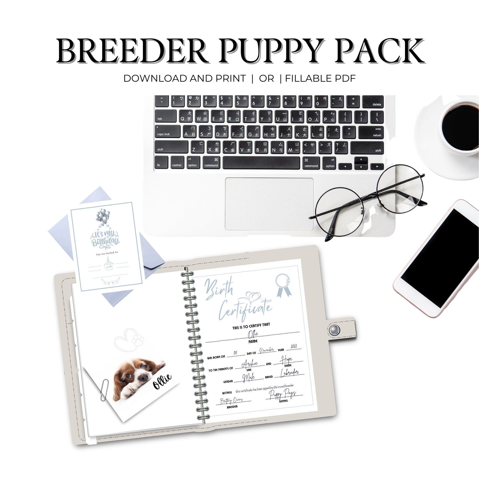Dog Breeder Record, Dog Breeder Forms, Fillable Breeder Puppy Pack ...
