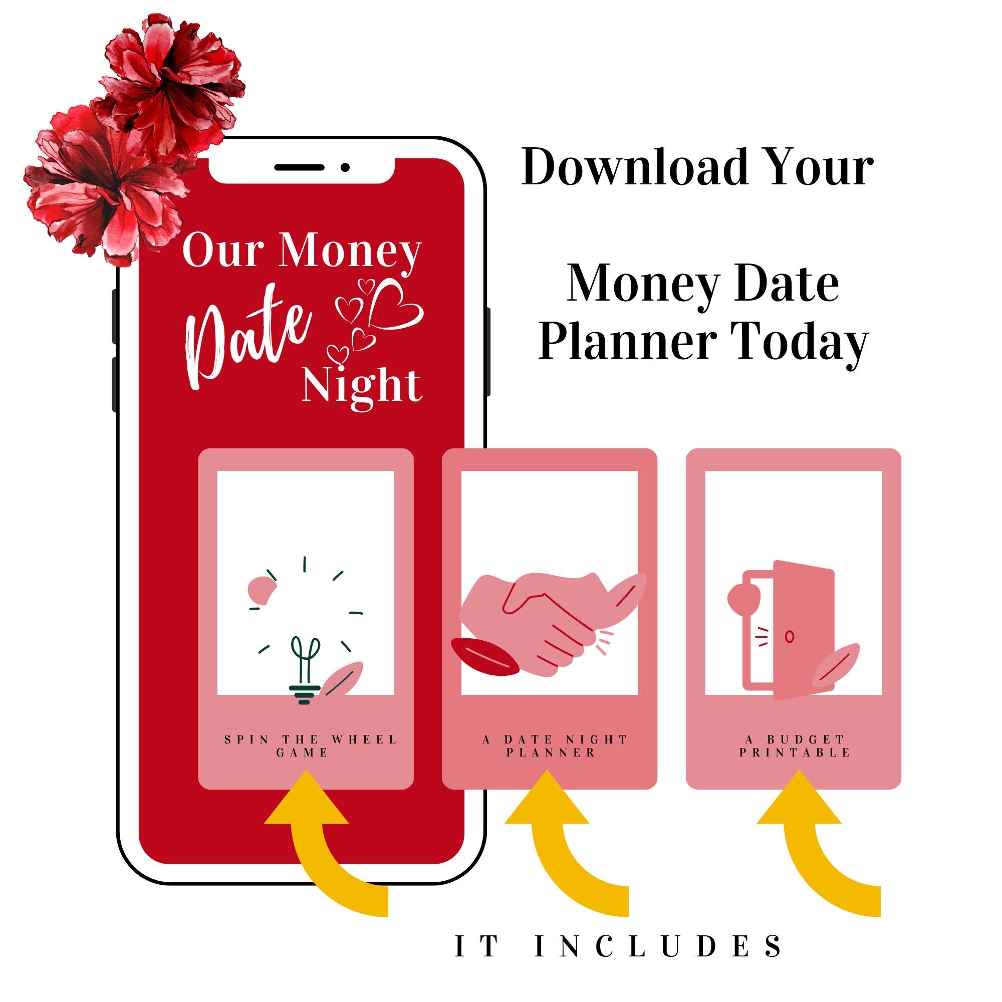 Money Date Night Planner, Date Night Ideas, Date Night Printable, Date Night Invitation, Date ...