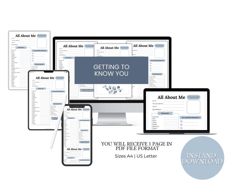 Getting to Know You Team Building Game, All About Me, Get to Know Me ...