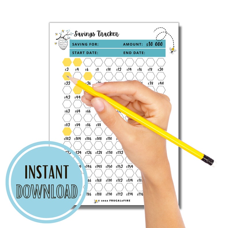 10k 100 Envelope Challenge Printable, Crush Your Savings Goals, Money ...