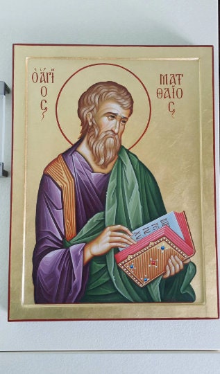 Saint St. Matthew the Apostle Icon Orthodox Greek Byzantine - Etsy