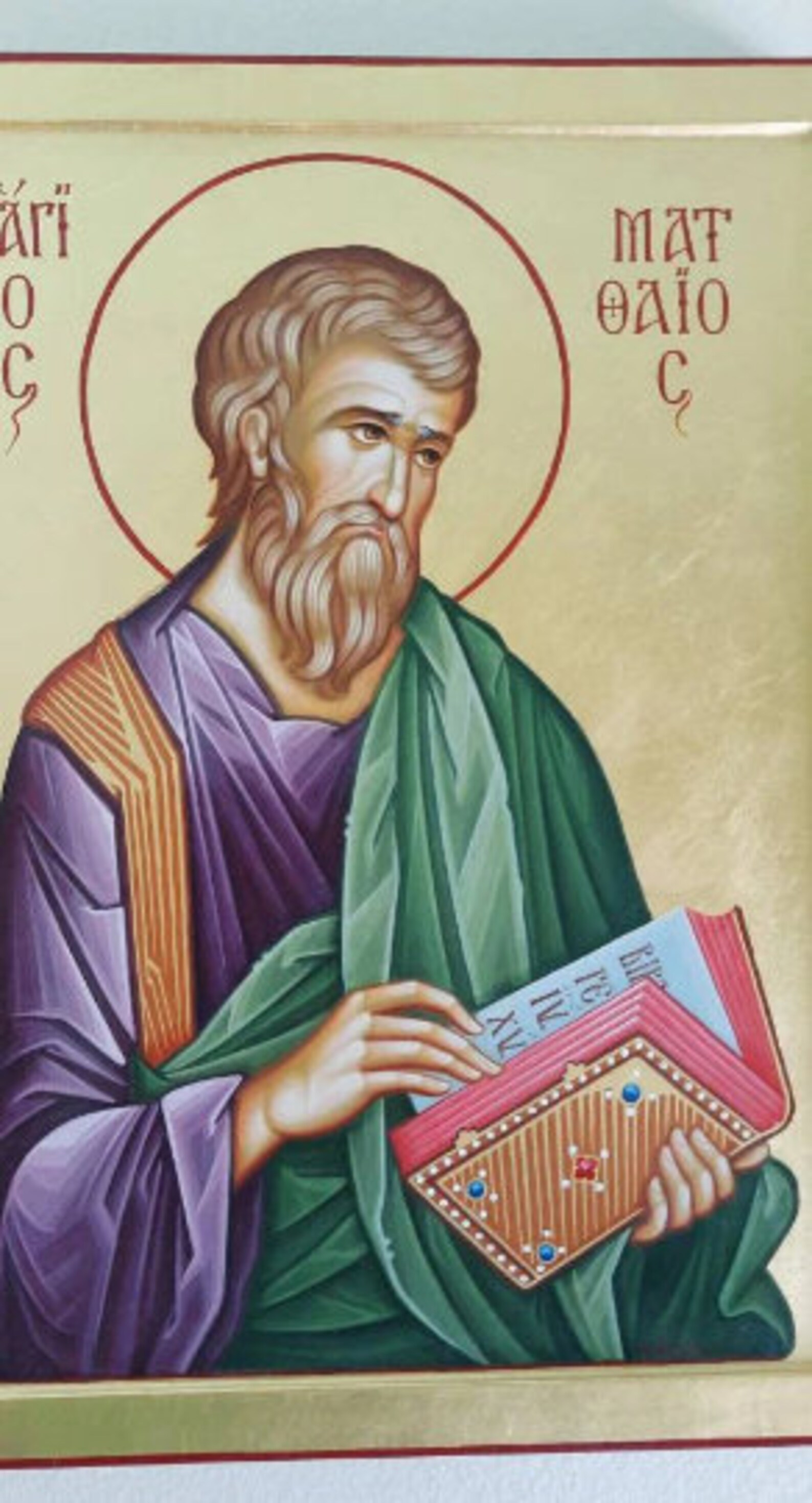 Saint St. Matthew the Apostle Icon Orthodox Greek Byzantine - Etsy