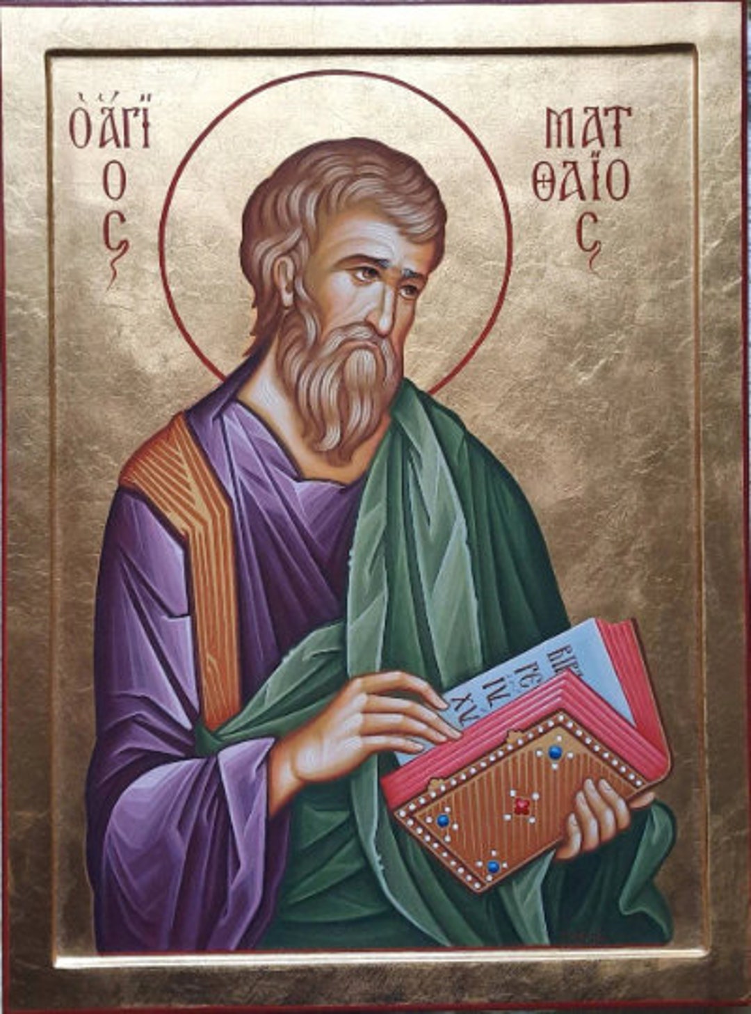 Saint St. Matthew the Apostle Icon Orthodox Greek Byzantine - Etsy