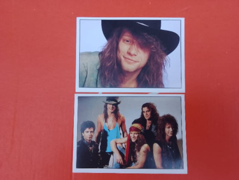 Bon Jovi Stickers Smash Hits 1990 Jon Bon Jovi Richie Sambora Original ...