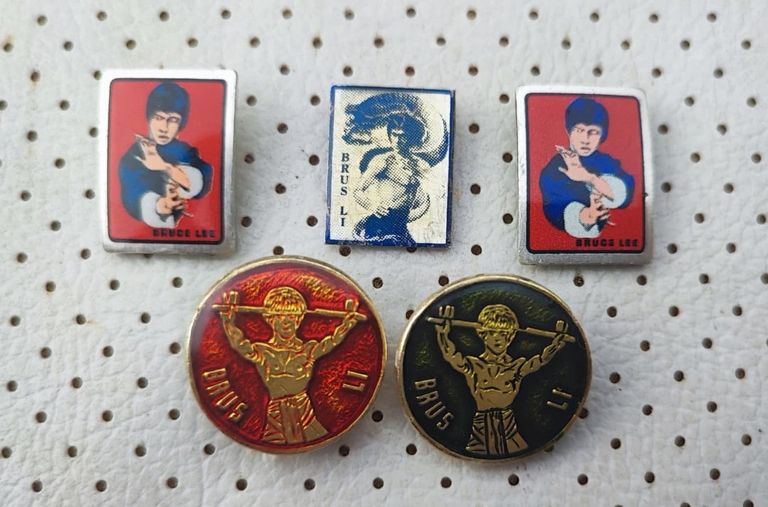 Bruce Lee Vintage Pins Collection Kung-fu Wu-shu Karate Kung Fu Wu Shu ...